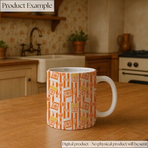 Whataburger Inspired Seamless File Fries Digital Pattern Repeating ...