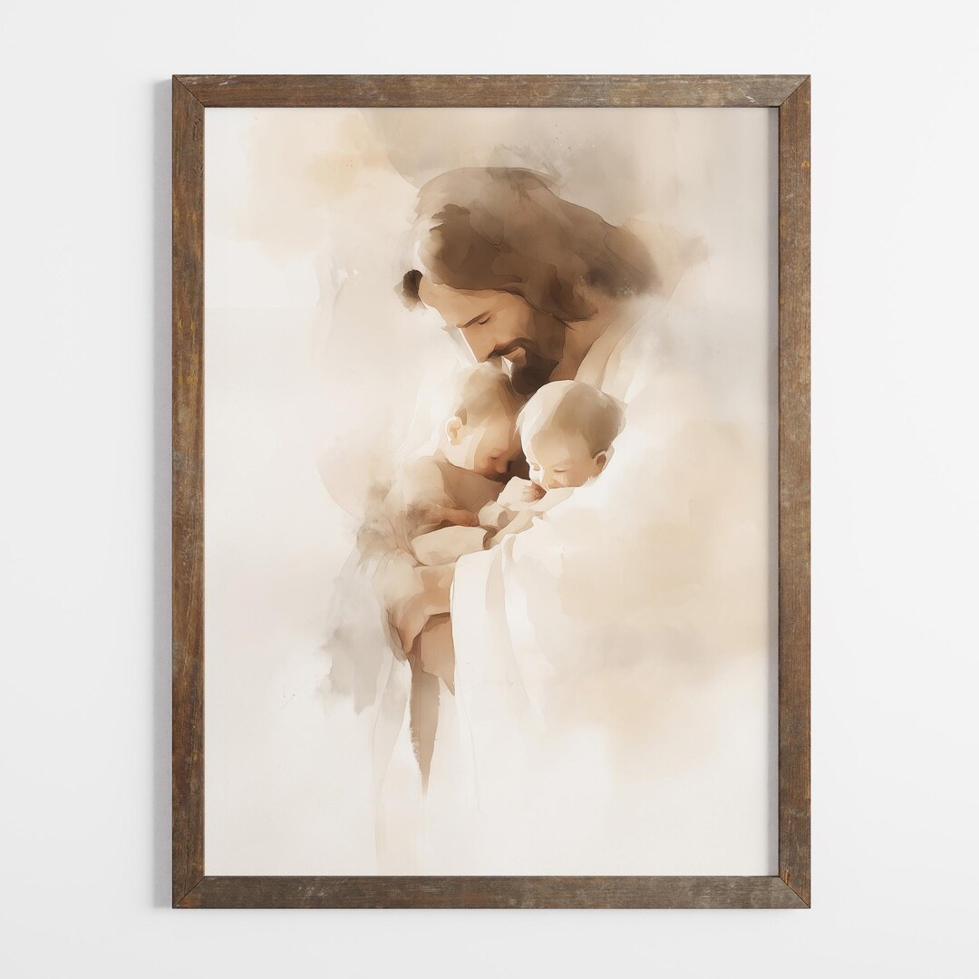 Christ Embrace Fine Art Print, Jesus Hugging Children, Jesus Loves You ...