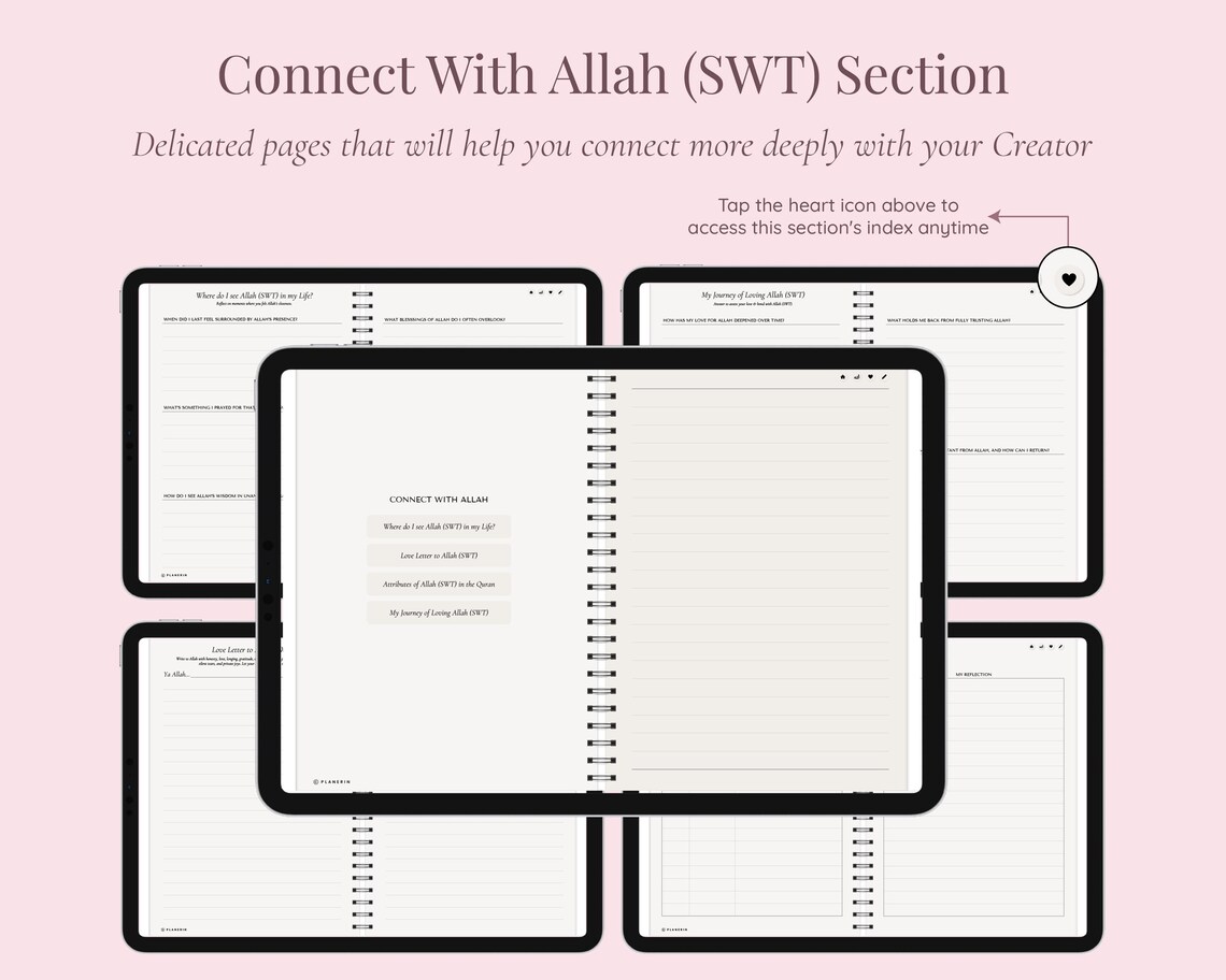 99 Names of Allah Journal: Islamic Reflection Prompts (digital Download ...