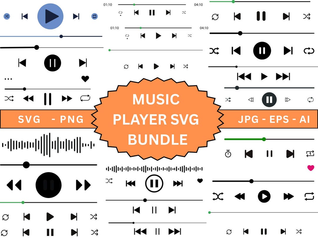 Music Player Svg Bundle, Music Player Display, Music Player Display ...