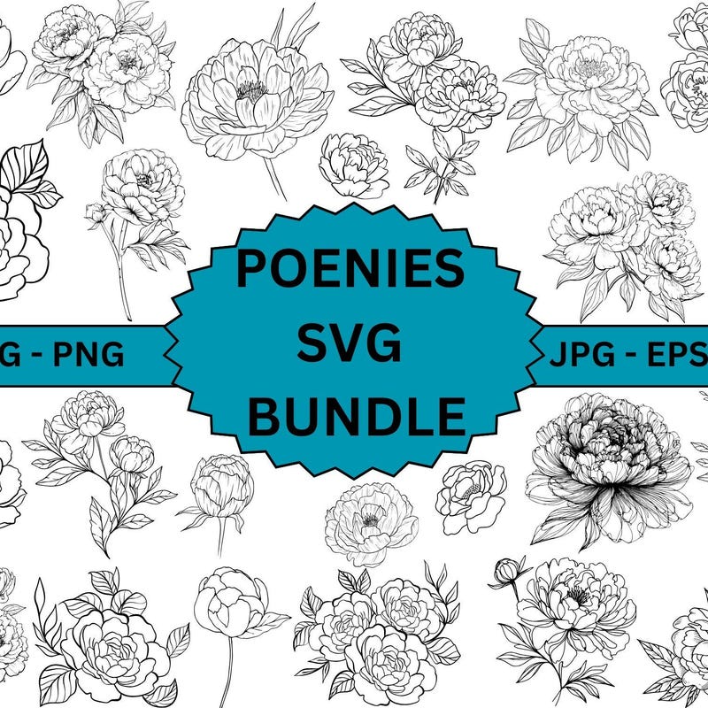 Peony Svg - Etsy