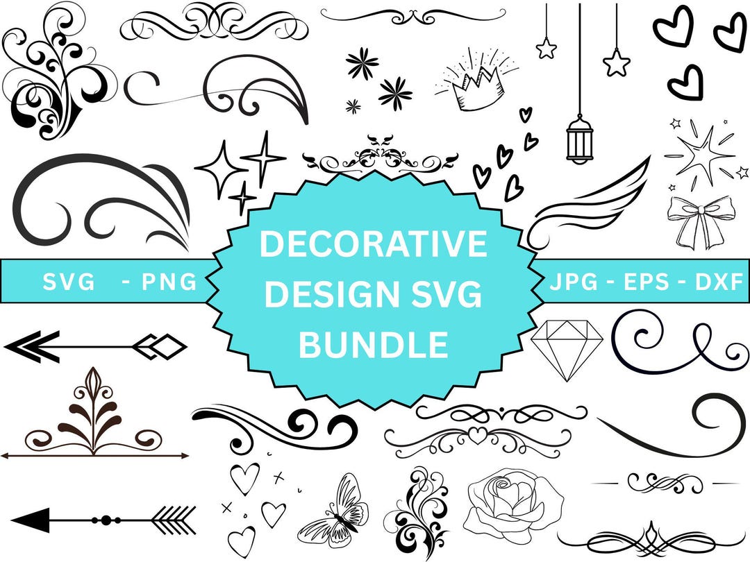 Decorative Elements Svg Bundle,ornaments Svg,elements Svg Bundle,text ...