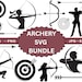 Archery Svg Bundle,archery Vector,bow and Arrow Svg Bundle,target Svg ...
