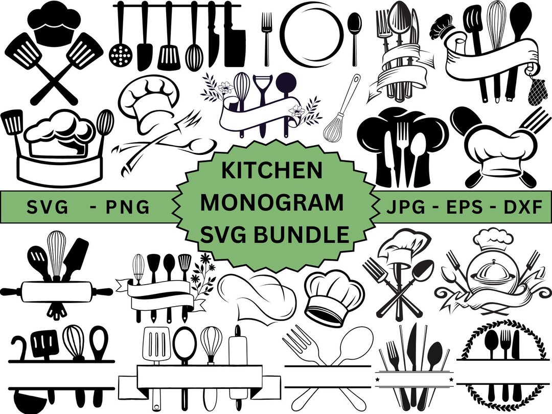 Kitchen SVG Bundle,kitchen PNG Bundle,kitchen Clipart,kitchen Tool Svg ...