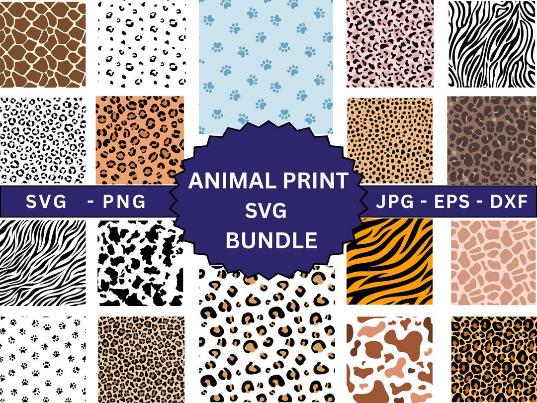 Animal Print PNG Bundle,animal Print SVG Bundle,animal Print Clipart ...