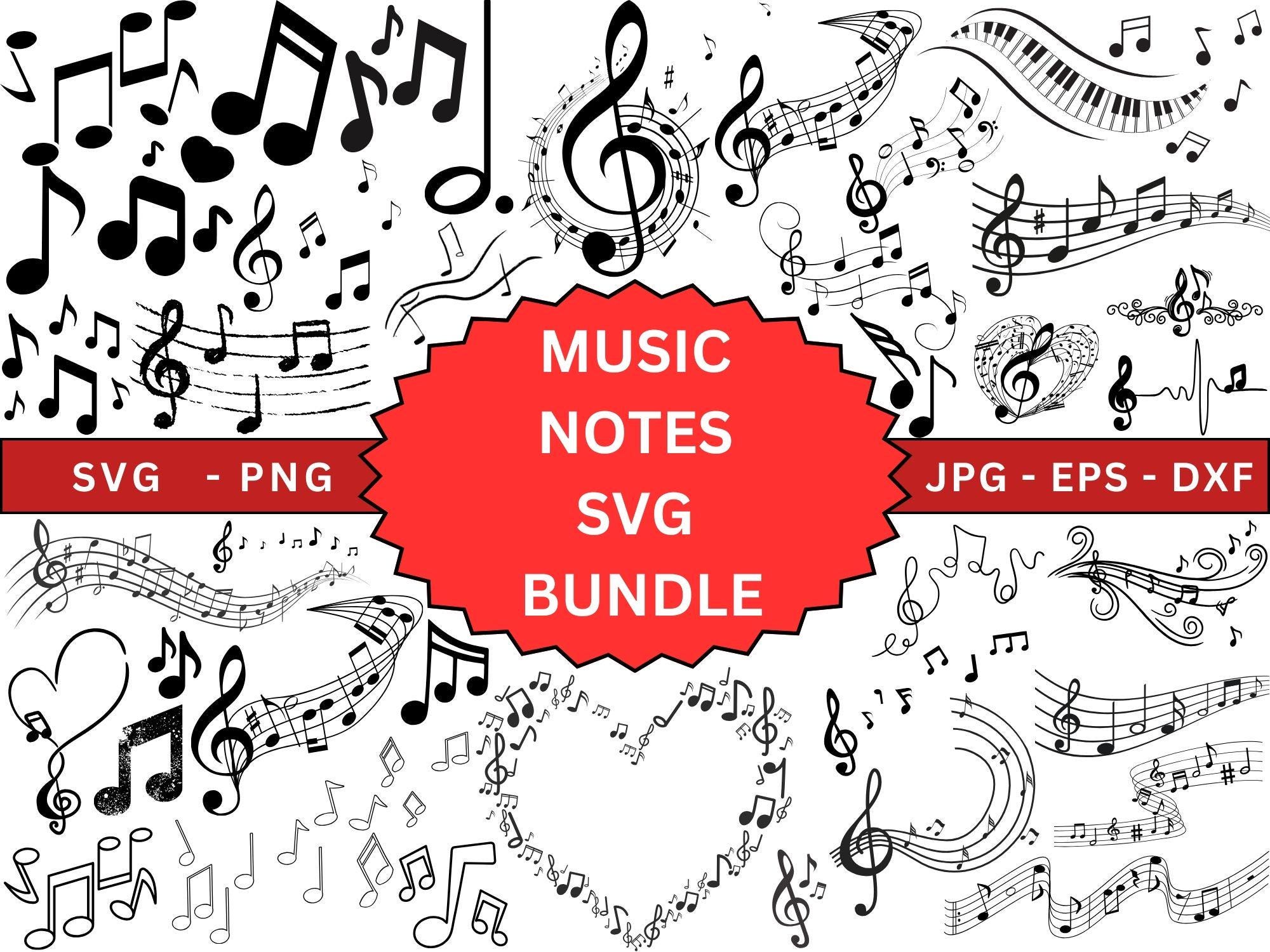 Music Notes SVG Bundle,musical Notes Clipart,musical Note Vector,music ...