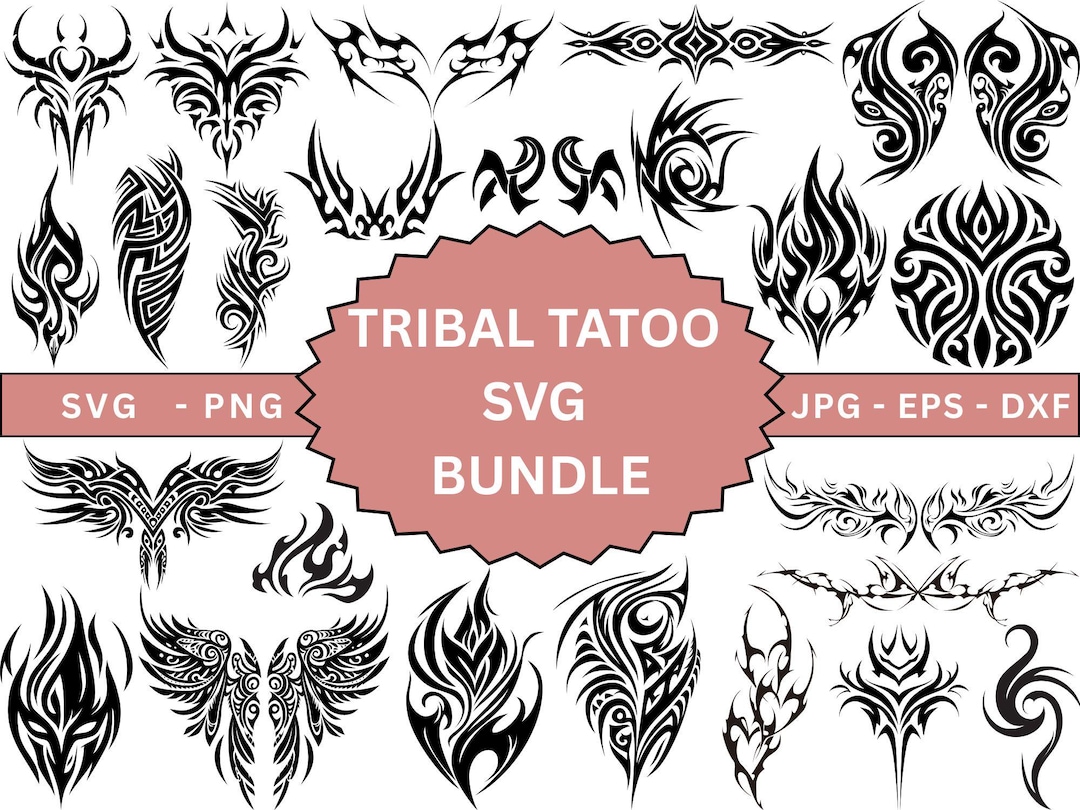 Tribal Tattoo Svg,tattoo Pattern Svg,tribal Tattoo Cricut,tribal Tattoo ...