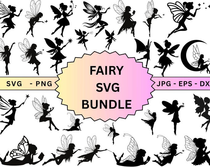 150+ Fairy Svg Bundle | Magical Fairy Cut Files | Fantasy Wings ...