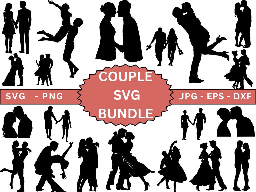 Lovers Svg Bundle,couple Clipart,couple Svg Bundle,couple Svg Cut Files ...