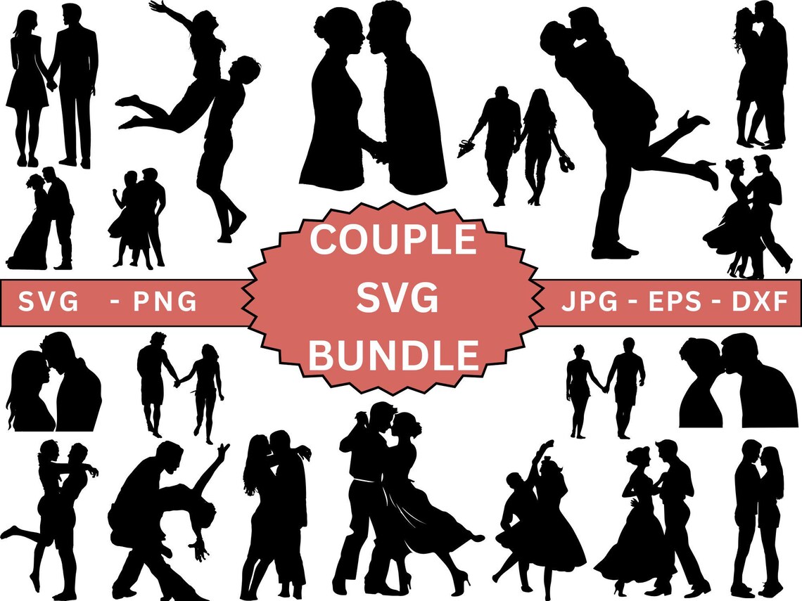 Lovers Svg Bundle,couple Clipart,couple Svg Bundle,couple Svg Cut Files ...