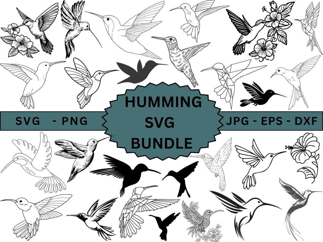 Hummingbird Svg Bundlex,bird Clipart Image,hummingbird Svg,humming Bird ...
