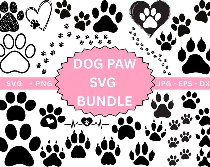 Paw Print Svg, Dog Paw SVG, Dog Svg, Paw Svg, Animal Paw Svg, Cat Paw ...