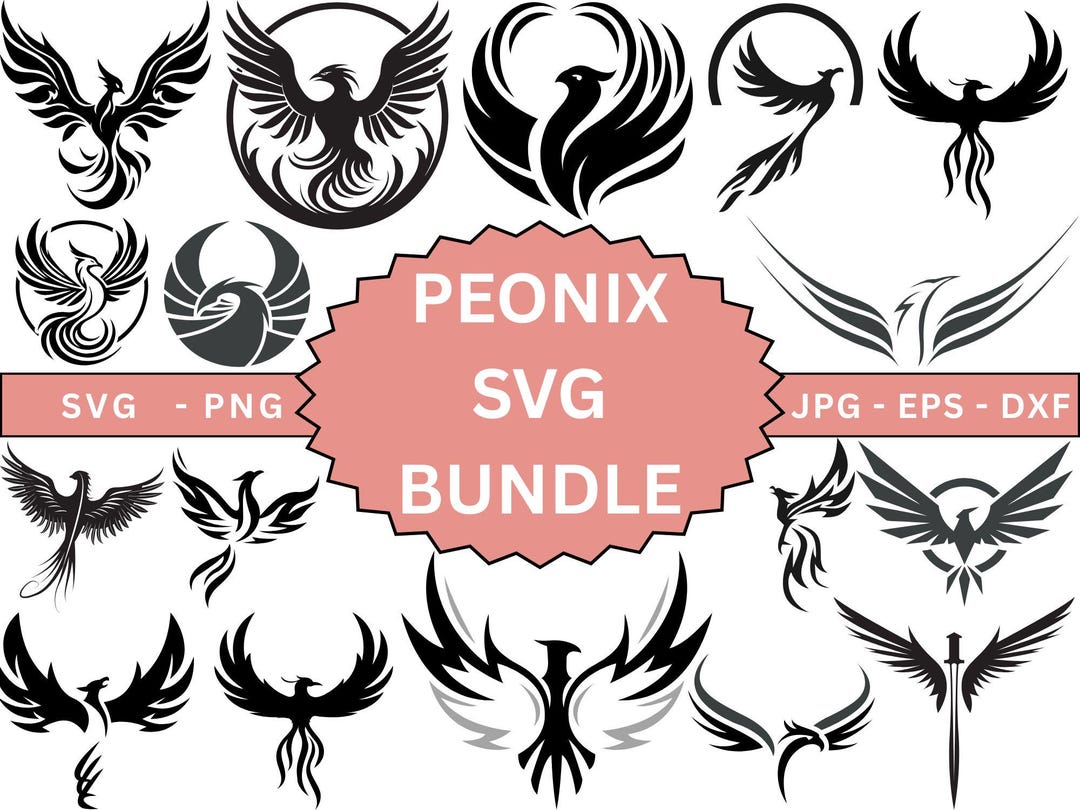 Phoenix Svg Bundle,phoenix Png Print,phoenix Clipart for Cricut,phoenix ...