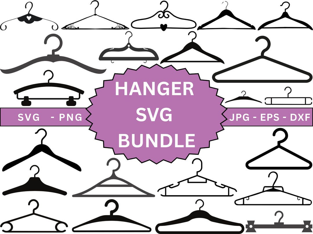 Hanger Svg Bundle,clothes Hanger Svg Bundle,hangers Svg Cut Files for ...