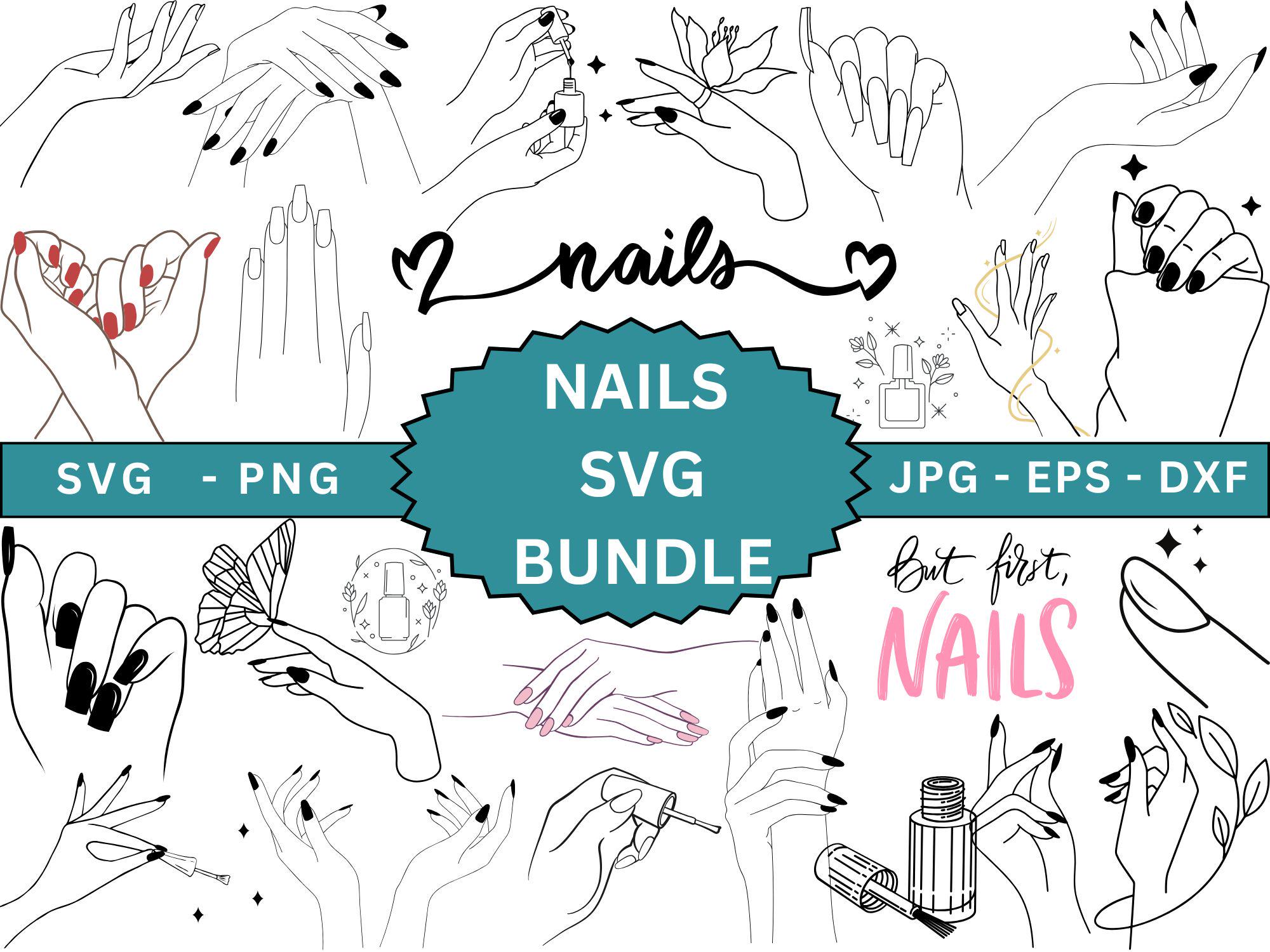 Nail Artist SVG Cut File,nail Tech SVG Bundle,nail Art Cut File,girl ...