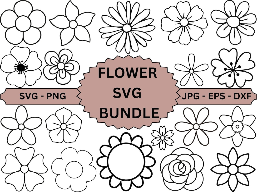 Daisy SVG Bundle,outline Flower Svg,daisy Flower Svg Designs for Cricut ...