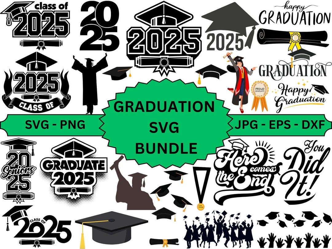 Graduation Shirt Svg, 2025 Graduation SVG Bundle, Senior 2025 Svg ...