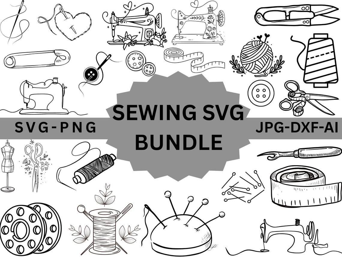 Sewing Svg Bundle, Sewing Machine SVG, Tailor SVG, Tailor SVG, Cricut ...