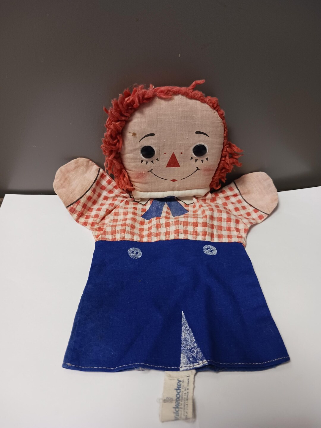 Vintage Raggedy Andy Hand Puppet by Knickerbocker. Measures About 9.5 ...
