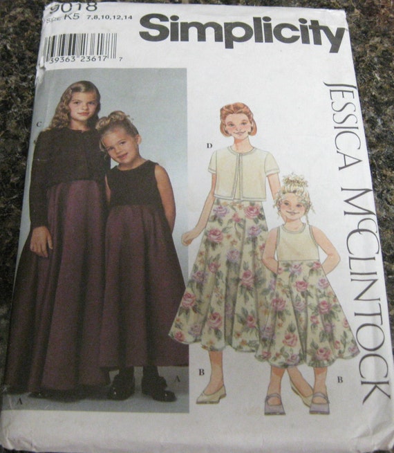 Vintage 1999 Simplicity 9018 Sewing Pattern for Child's | Etsy