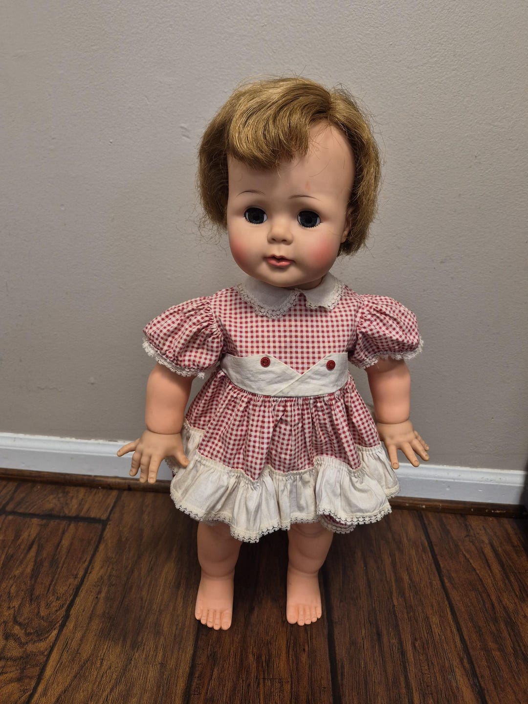 Vintage1960s Ideal Kissey Doll.has on Her Original Clothes.reddish ...