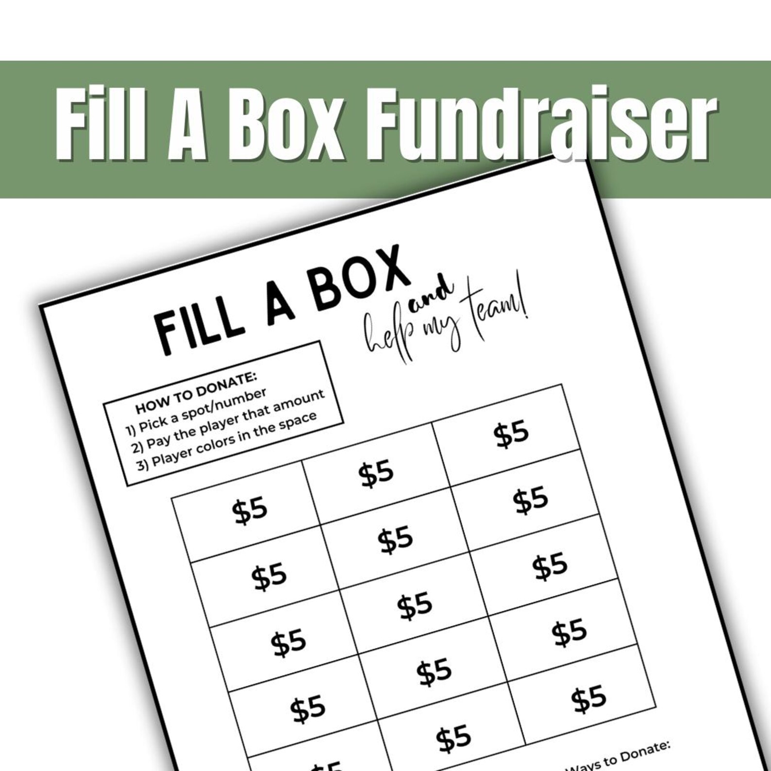 Fundraising Template, Fundraiser Form, Fundraising Ideas, Clear the ...