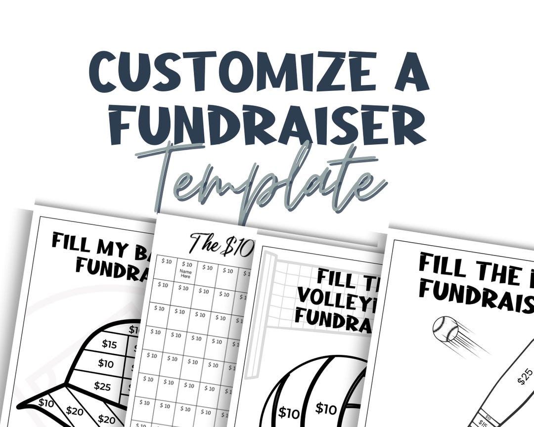 Customize A Fundraiser Ideas Printable - Etsy