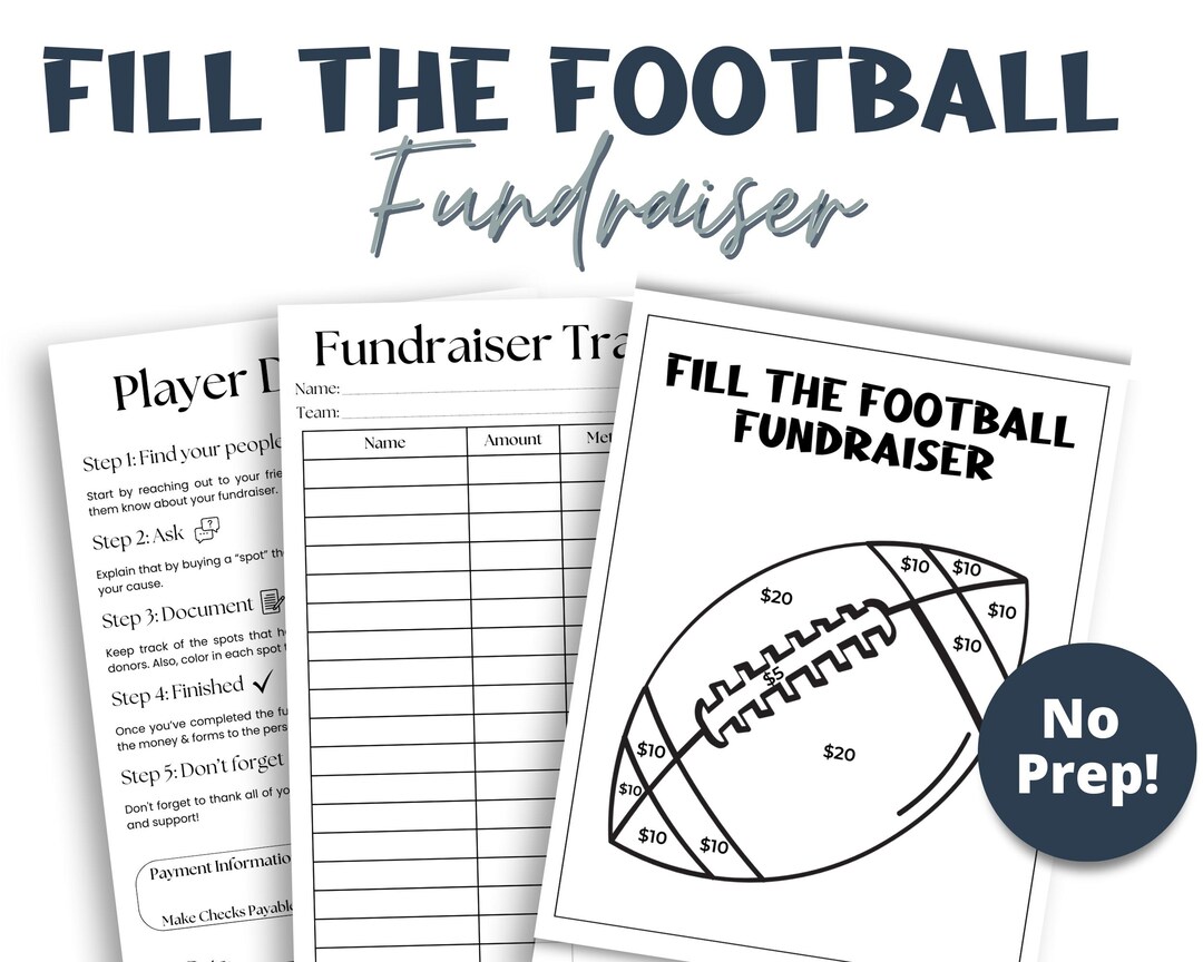 Football Fundraiser Template Football Fundraiser Football Fill My ...