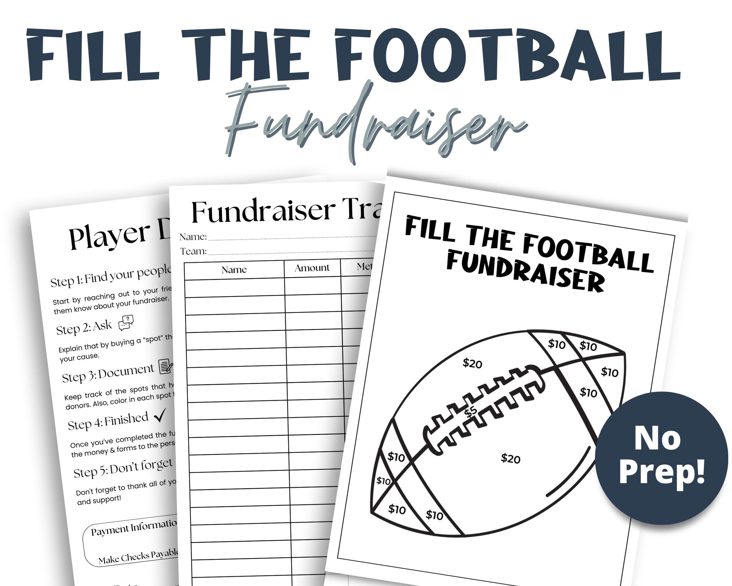 Football Fundraiser Template Football Fundraiser Football Fill My ...