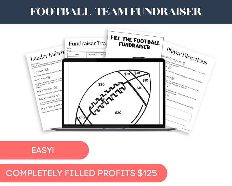 Football Fundraiser Template Football Fundraiser Football Fill My ...