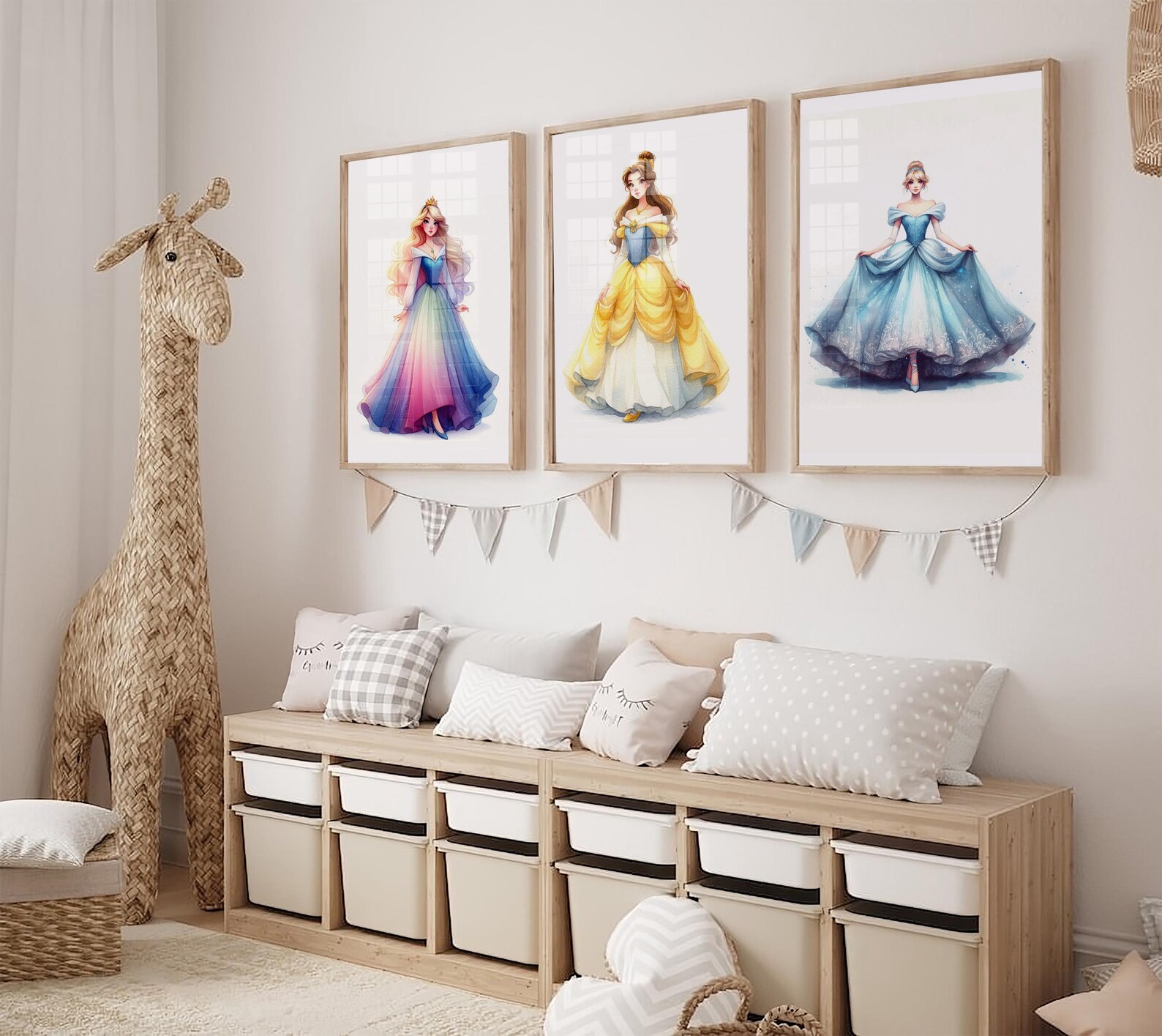 Set of 18 Posters Bundle, Printable Wall Art Decor, Princess Art ...
