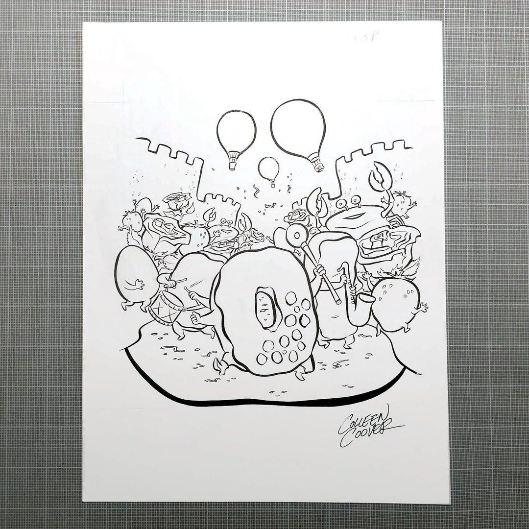 Donut Parade, Brush & Ink Illustration by Colleen Coover. FREE USA ...