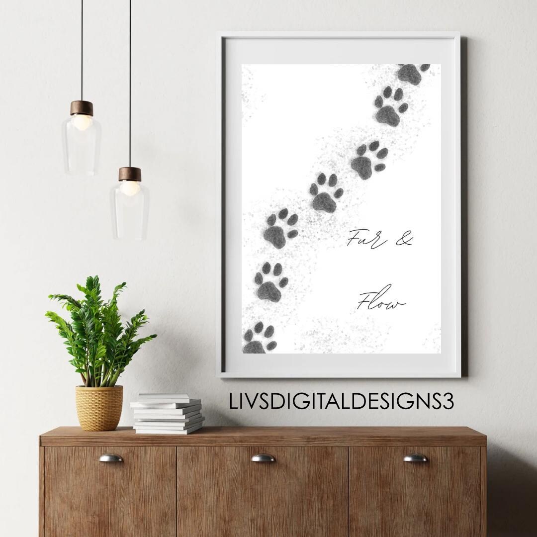 Fur & Flow – Printable Pet Wall Art (4 Typography Variants ...