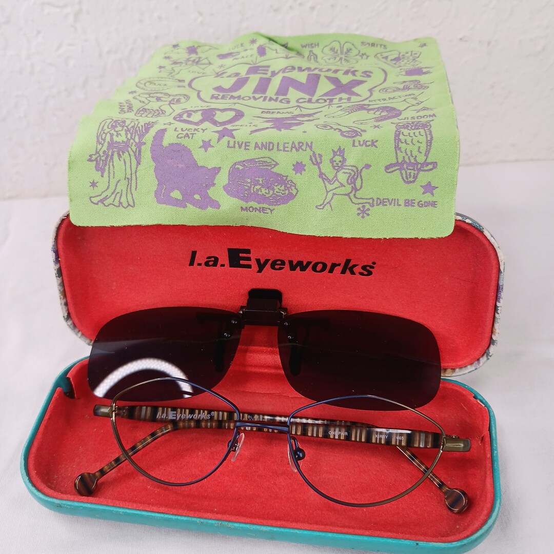 90s Eyeglass Frames L.A. Eyeworks Tortoise Shell and Gunmetal Model is ...