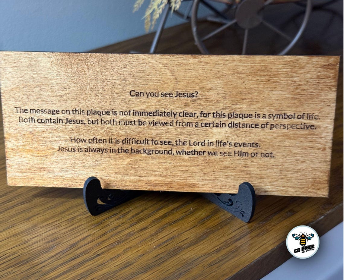 Can You See Jesus? | Hidden Jesus Illusion Wood Sign | Inspirational ...