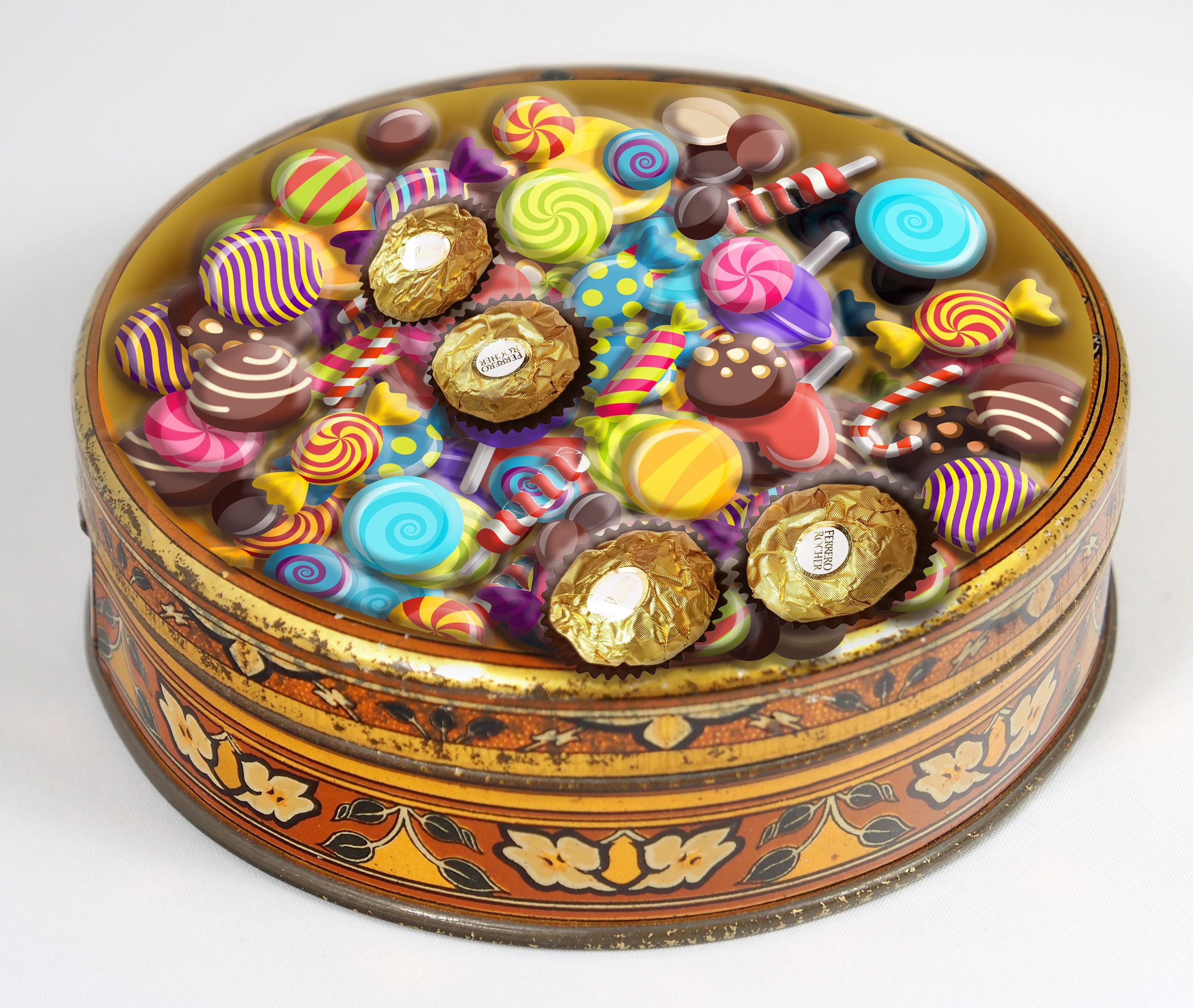 Printable Dollhouse Miniature Candy Box With Candies, Craft Kits for ...