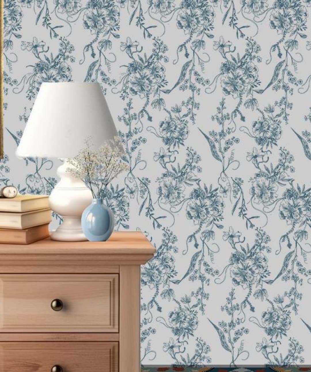 Floral New Classic Dollhouse Wallpaper Digital Download - Vintage Charm ...