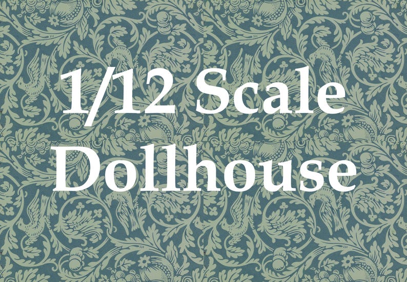 Vintage Dollhouse Wallpaper: Printable Miniature Room Walls (digital ...