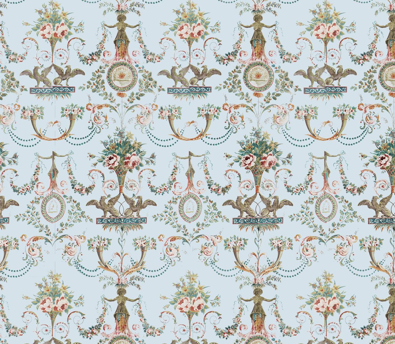 Damask DOLLHOUSE Printable 1/12 WALLPAPER, Victorian Decor Digital ...