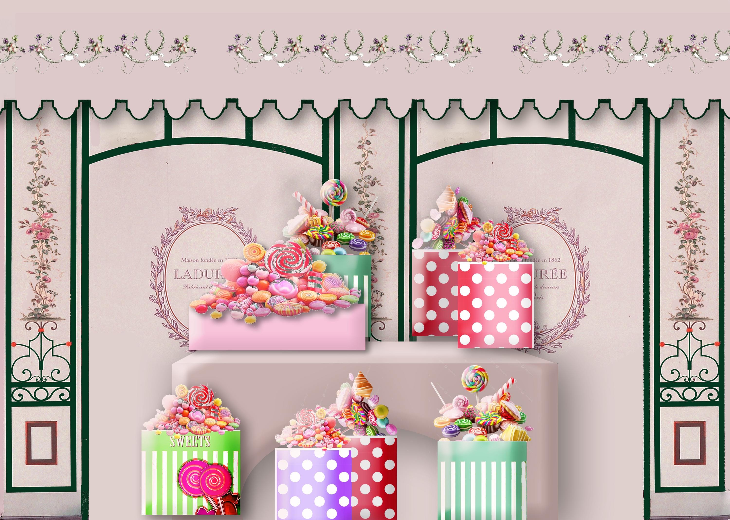 MINIATURE DOLLHOUSE French Sweet Shop, Fake Tiny Candies, 1/12 Scale ...