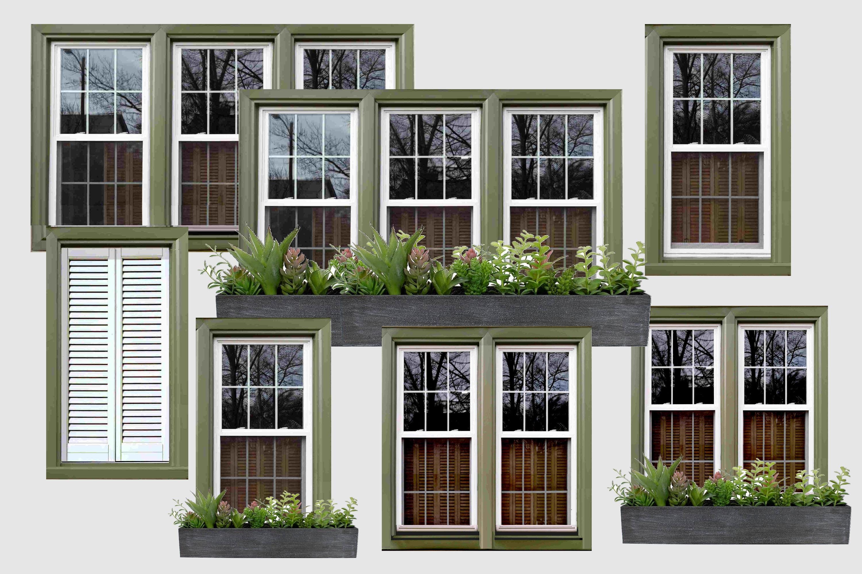 Exterior Doll House Window Printable, Miniature Windows for 1/12 Sized ...