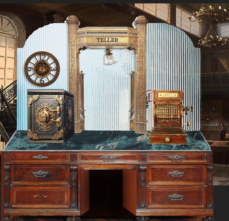 Play Money Printable: Miniature Banker Kit for Kids,dollhouse DIY ...