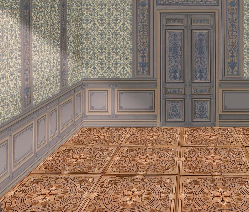 Dollhouse Flooring: Printable Vintage Wood Tile (digital Download, 1/6 ...