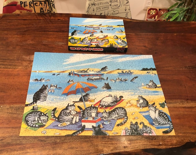 Vintage C. 1984 B. Kilban the Cat Days of Summer 500 Interlocking ...