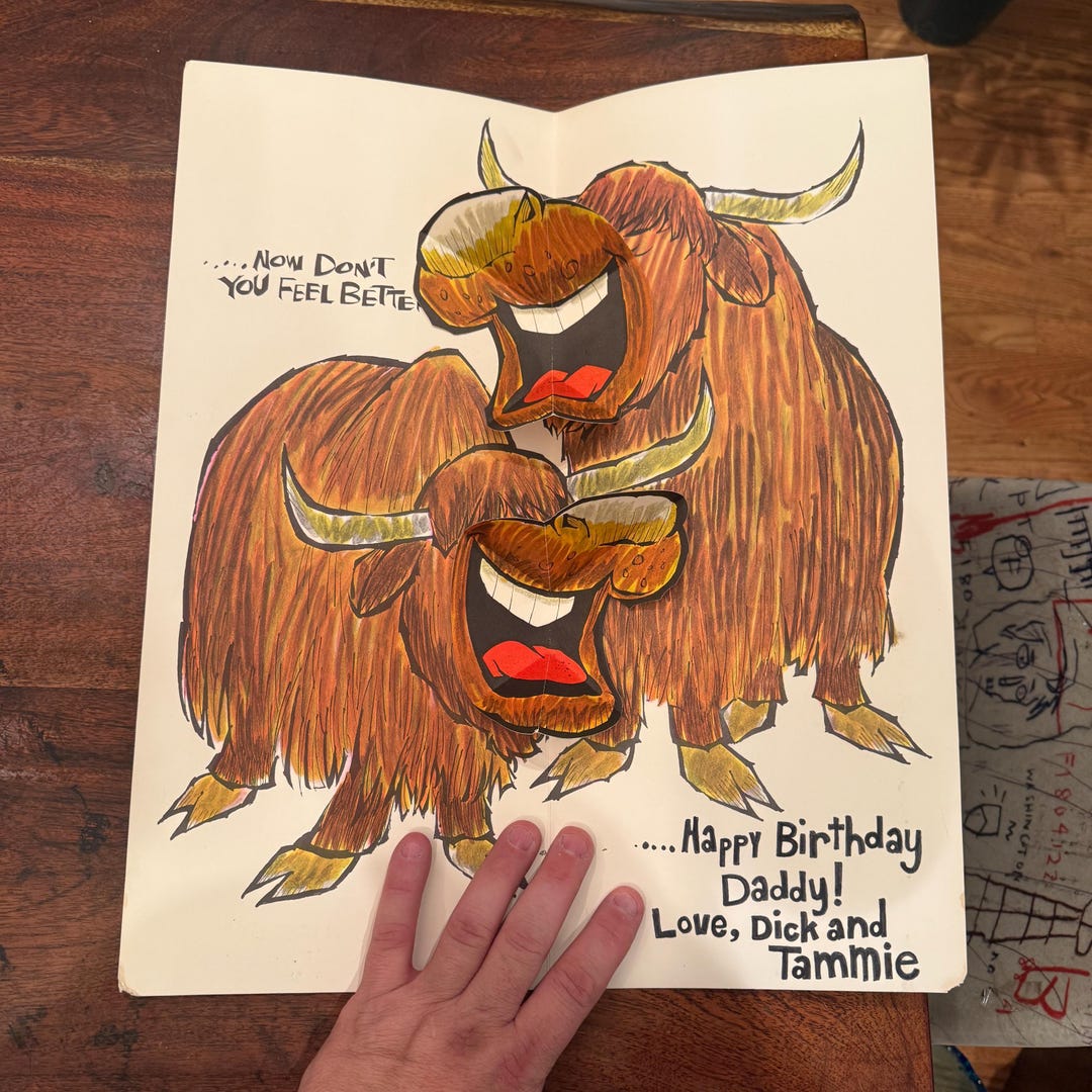 Vintage 1970's Large Dad Novelty Pop-up Birthday Card From Hallmark ...