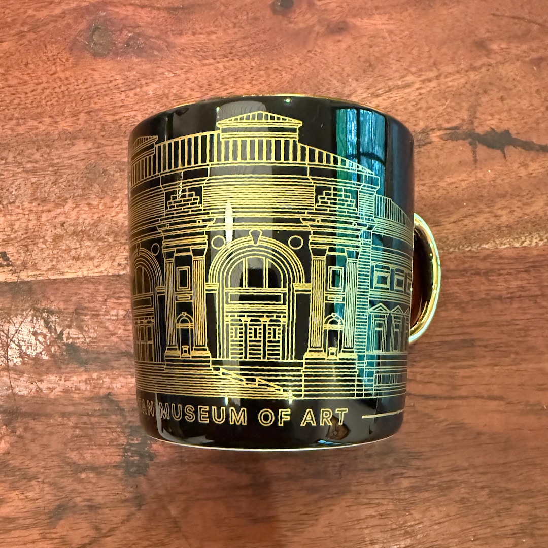 Vintage THE MET the Metropolitan Museum of Art Black & Metallic Gold ...