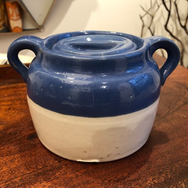 Stoneware Bean Pot - Etsy