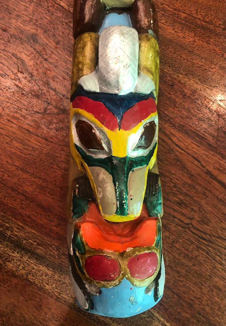 Mid Century 21.5 Plaster Native American Indian Totem - Etsy