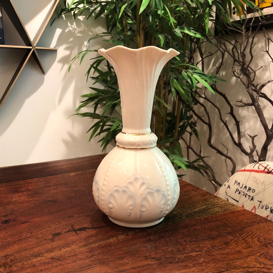 Vintage Irish Belleek Rossmore Fine Porcelain Hand Painted Vase With ...