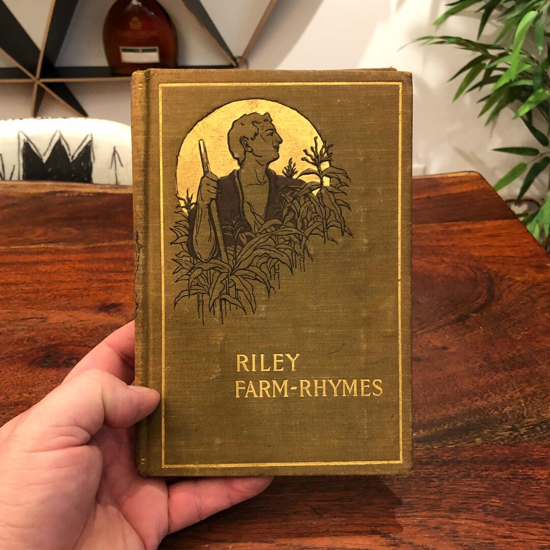 Antique C. 1901 Victorian Riley Farm-rhymes Illustrated Poetry Hardback ...